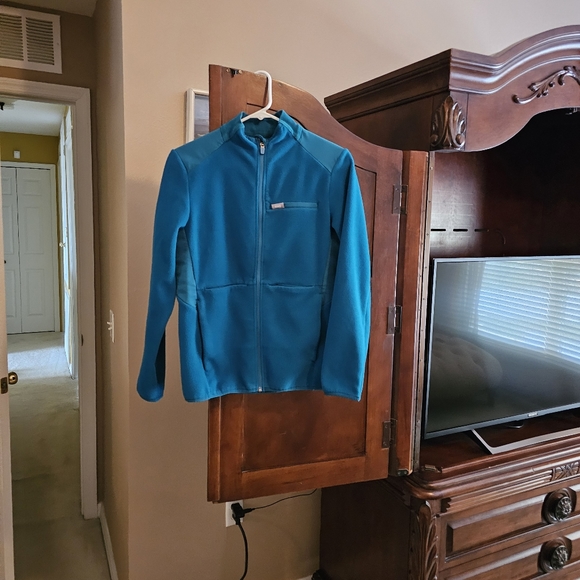 Figs | Jackets & Coats | Figs Pacific Blue Onshift Fleece Jacket | Poshmark